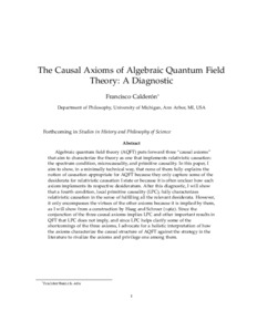 The Causal Axioms of Algebraic Quantum Field Theory: A Diagnostic - PhilSci-Archive